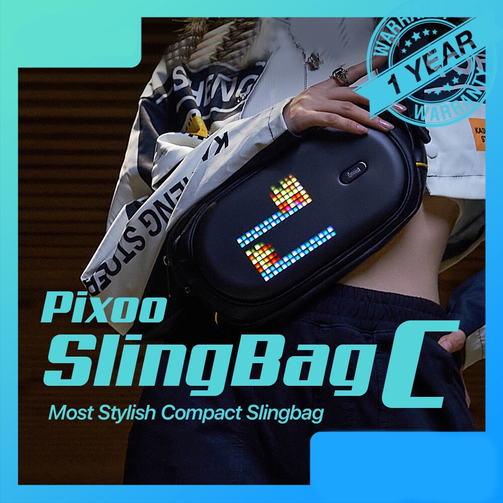 Divoom PIXOO Sling Bag-C Unique Animated LED Panel | Shopee Malaysia