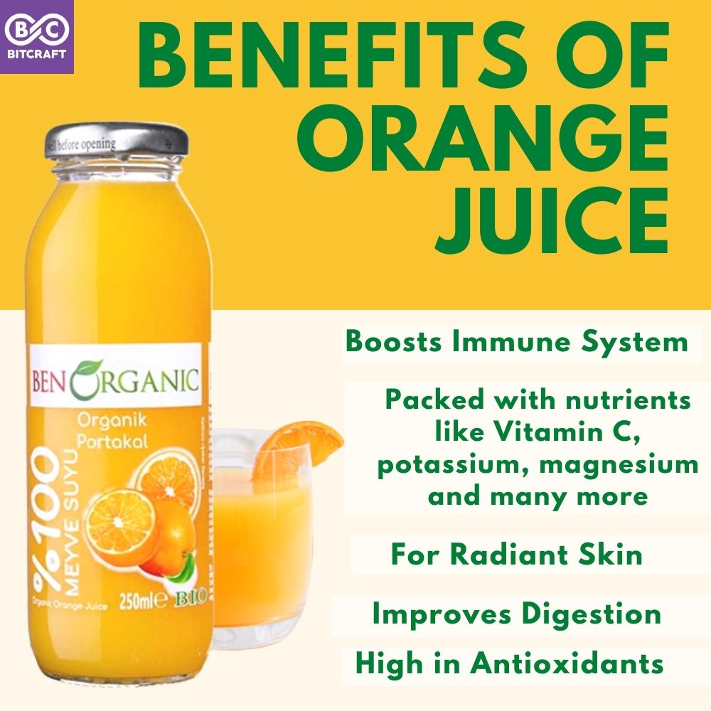 Ben Organic 100% Organic Orange Juice Imported From Turkey Jus Oren ...