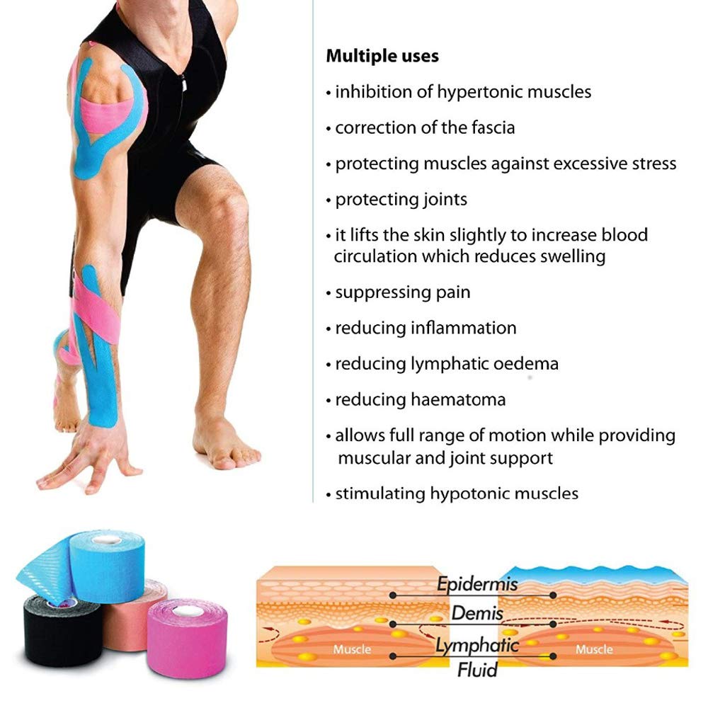 FY Elastic Bandage Wrap Adhesive Kinesiology Tape Ankle Knee Protector ...