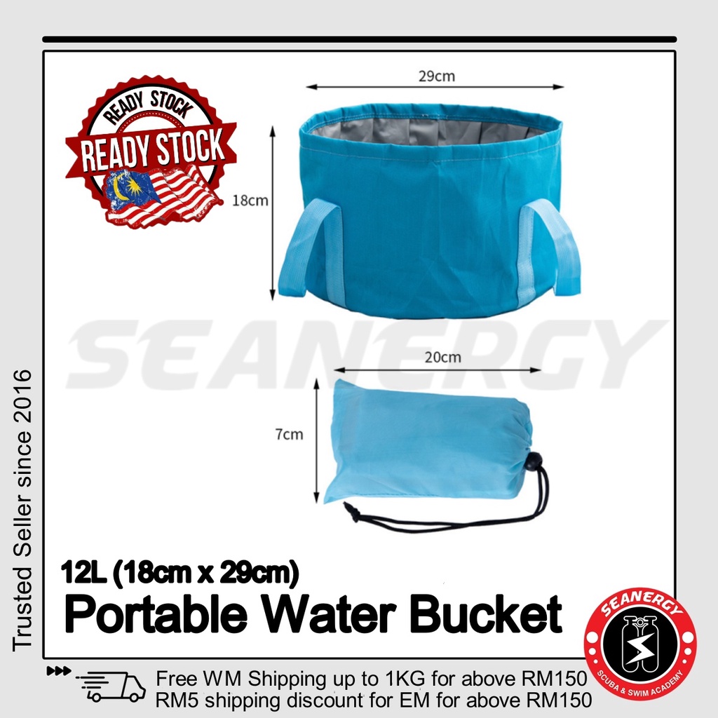 Aquaverse Portable Water Bucket for Scuba Diving Equipment Cleaning ...