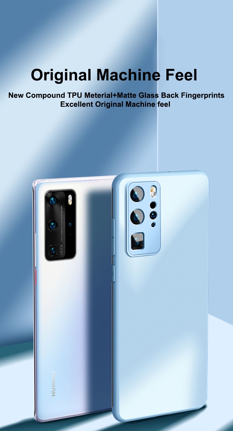 Matte Glass Phone Case For Huawei P50 P40 P30 Pro Camera Lens ...