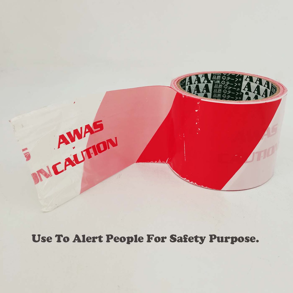 WATERPROOF AWAS CAUTION TAPE 75MM (3") X 50 METER FOR SAFETY WARNING ...