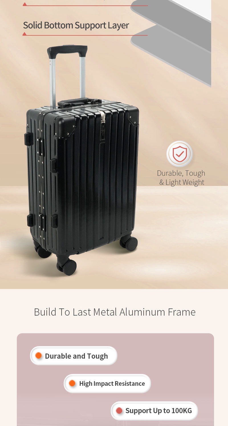 Case Valker Macaron Aluminum Frame Suitcase (20") Beg Bagasi | Shopee ...