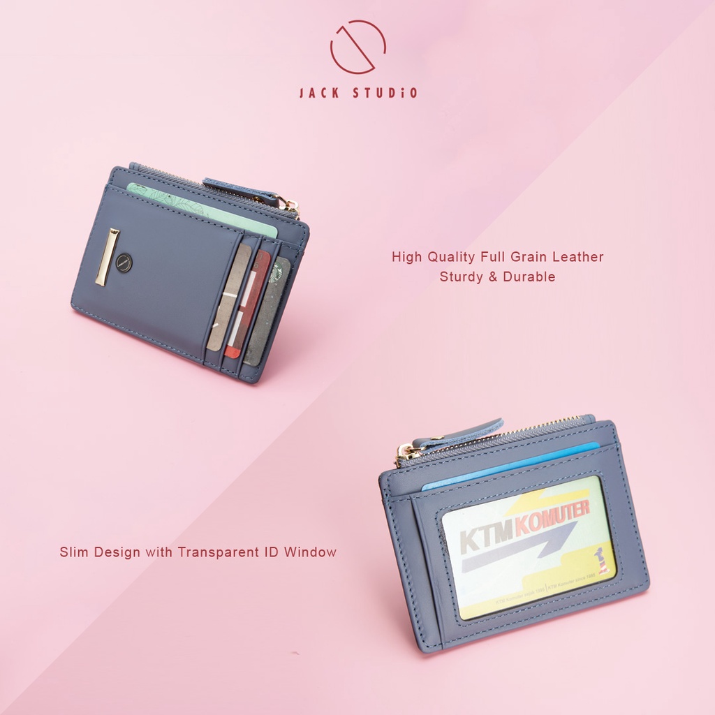 Jack Studio Natasha Genuine Leather Ladies Card Holder with Zip Credit ...