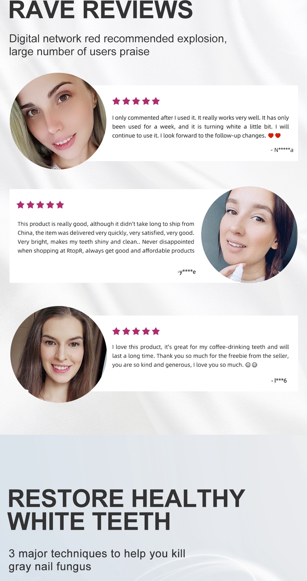 RtopR Teeth Whitening Essence Pemutih gigi Wash Yellow Teeth Remove ...