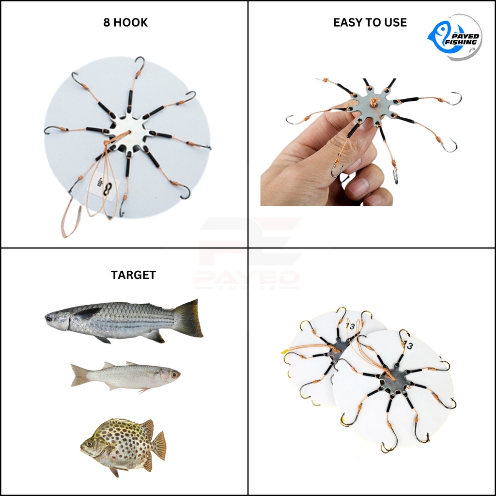 Perambut PERMUKAAN AIR untuk Ikan Belanak, Tamok 8 Mata, Surface Leader ...