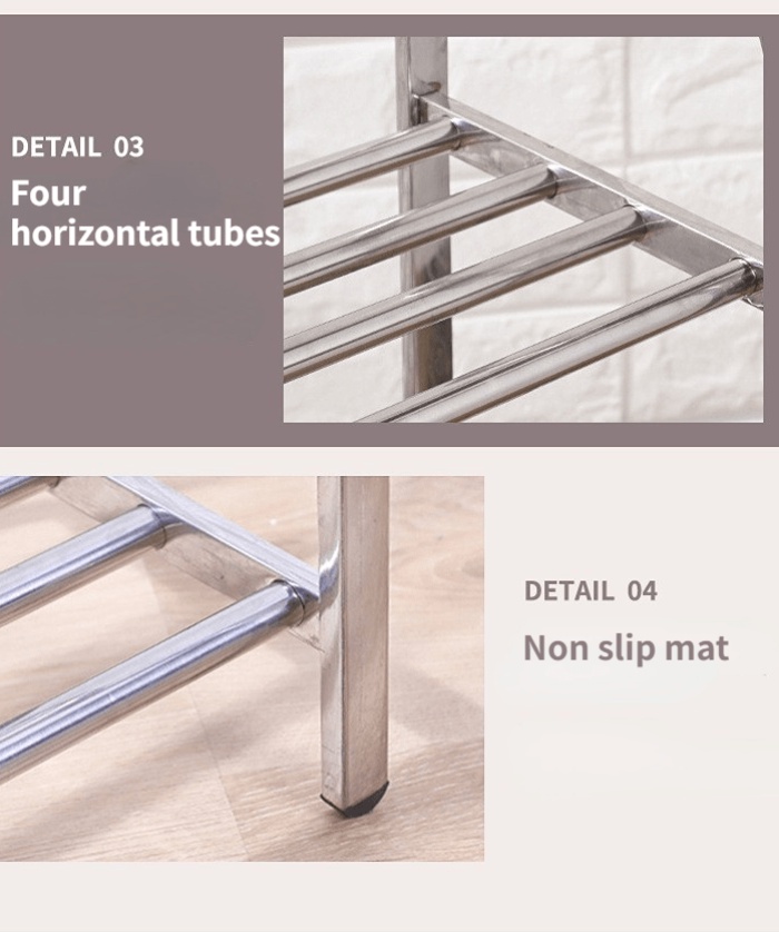 Shoe Rack Stainless Steel Rak Kasut Shoe Cabinet Rack Indoor Outdoor ...