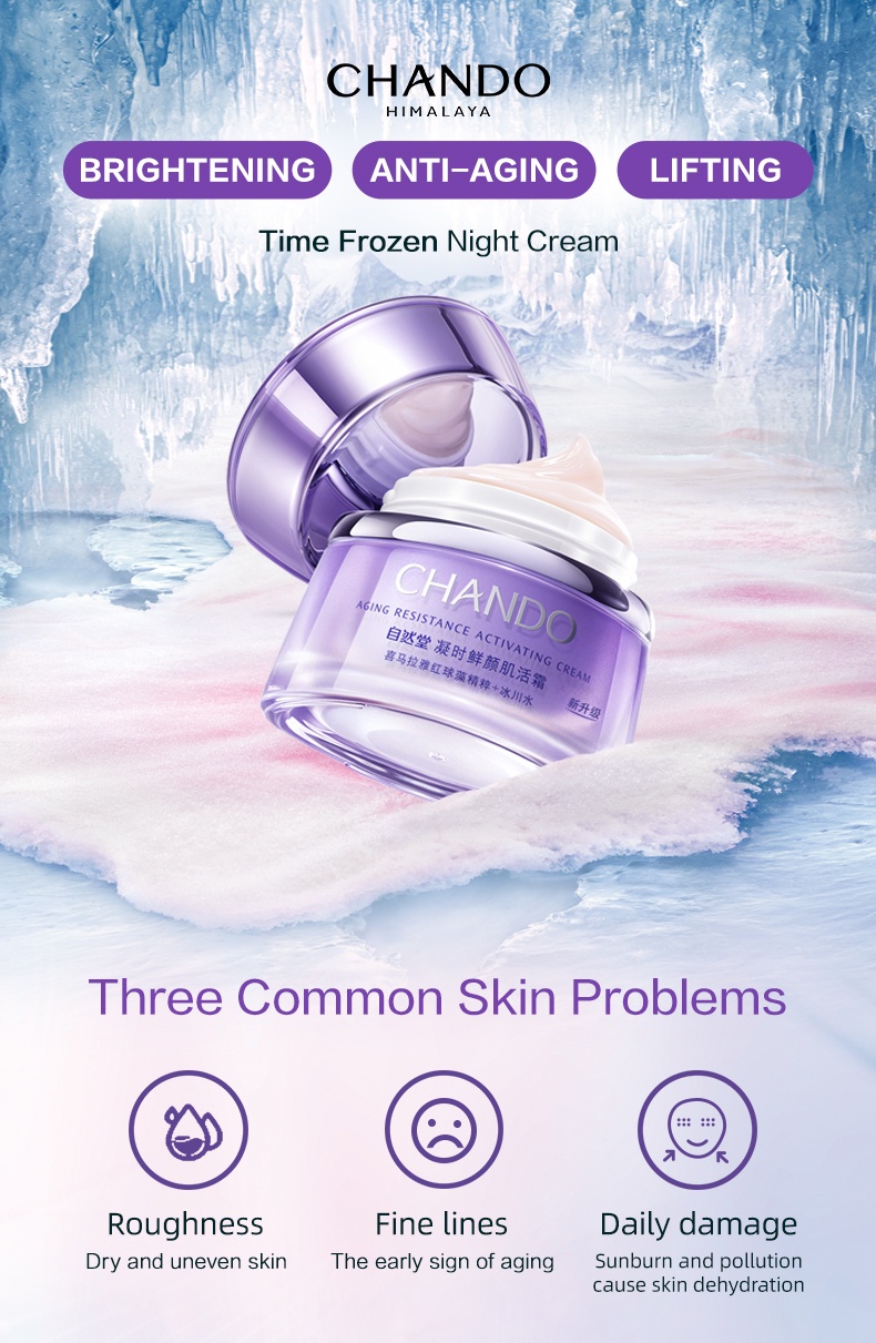 CHANDO Himalaya 自然堂 Time Frozen Cream (15g/ 50g) Night Cream Anti-aging ...