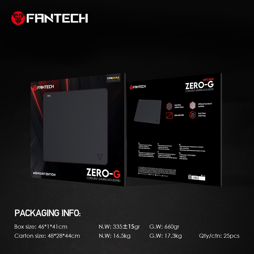 Fantech MPC-450 / MPC-900 Zero-G Cordura Gaming Mouse Pad (MP18BK ...