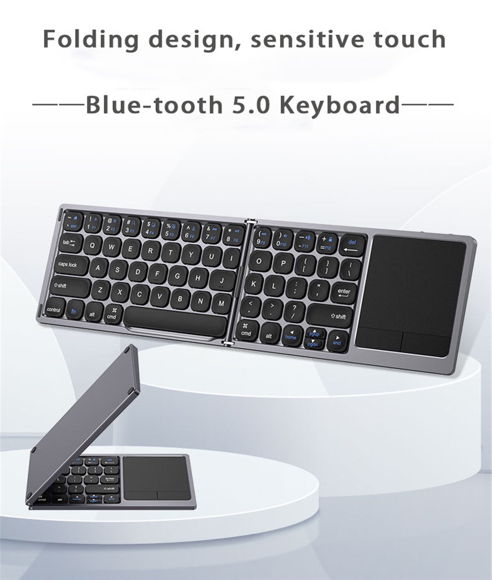 jomaa Portable Mini folding Wireless Bluetooth keyboard with Numeric ...