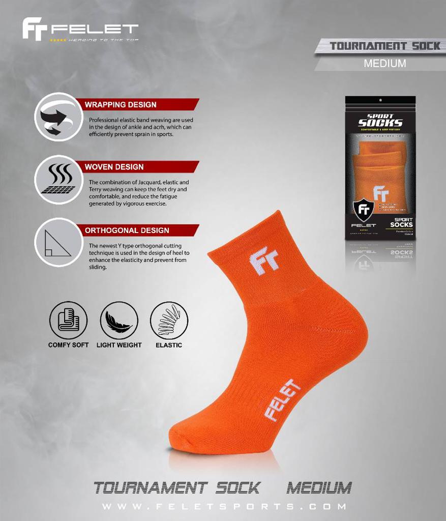 Felet Tournament Sock Medium Badminton Sock | Shopee Malaysia