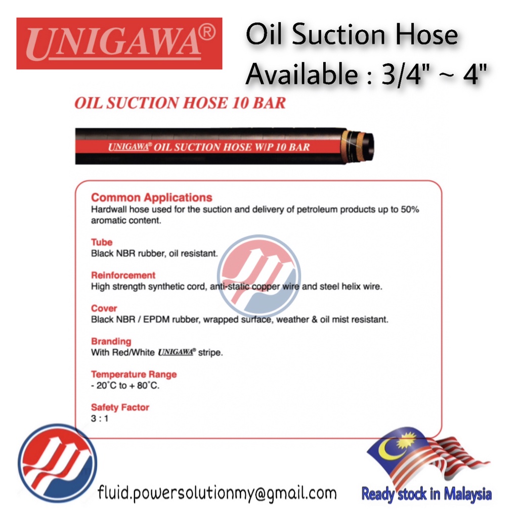 " Unigawa " Oil Suction Hose, With Wire Reinforced, Hardwall hose, Vacuum Hose,delivery hose of ...