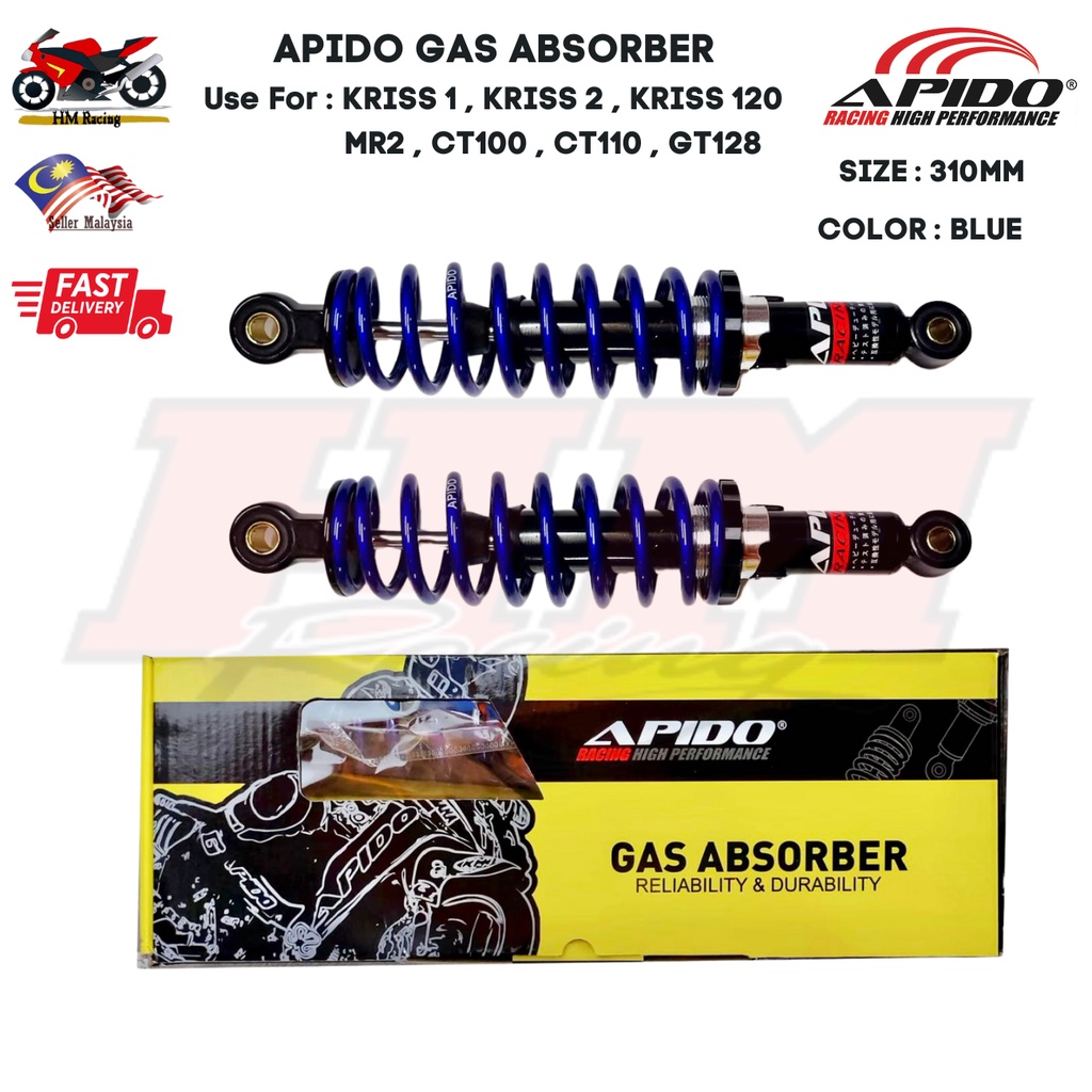 APIDO GAS ABSORBER - KRISS100 , KRISS 1 , KRISS 2 , KRISS 120 , MR2 , CT100 , CT110 , GT128 SIZE ...