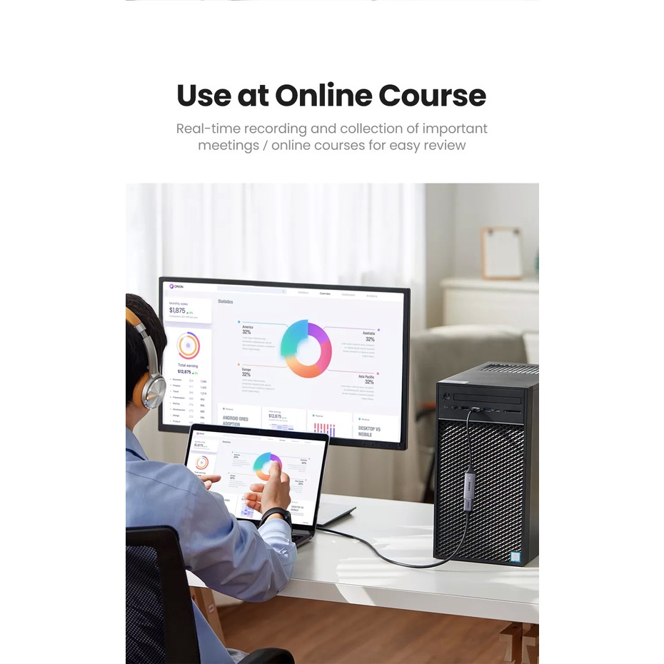 UGREEN Video Capture Card 4K HDMI to USB/USB-C HDMI Video Grabber Box ...