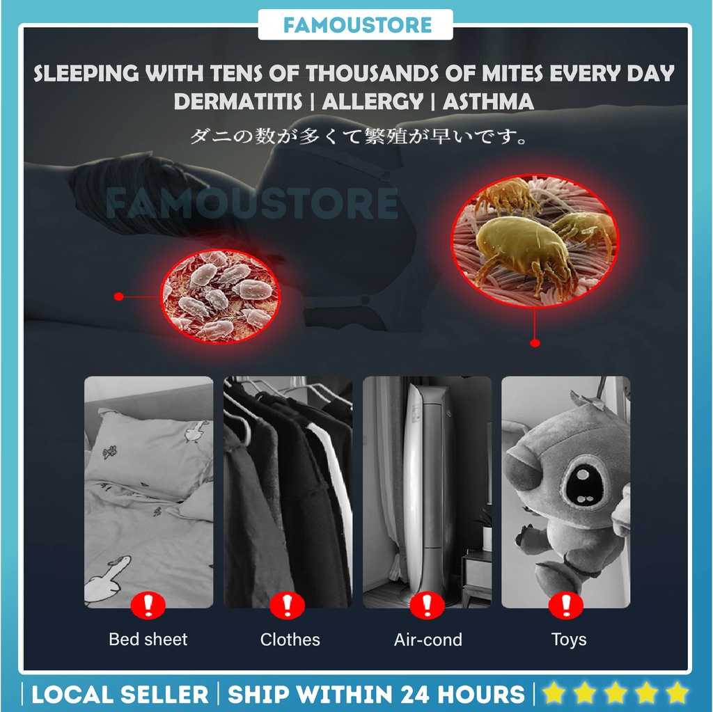 Nano Silver Mites spray Bed Bug Spray Dust Mite Remover Sleep Tite ...