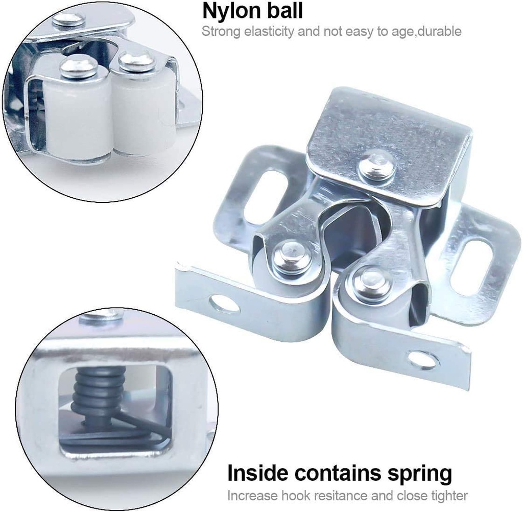 Furniture Cabinet Door Spring Loaded Roller Catch Stopper Cupboard ...