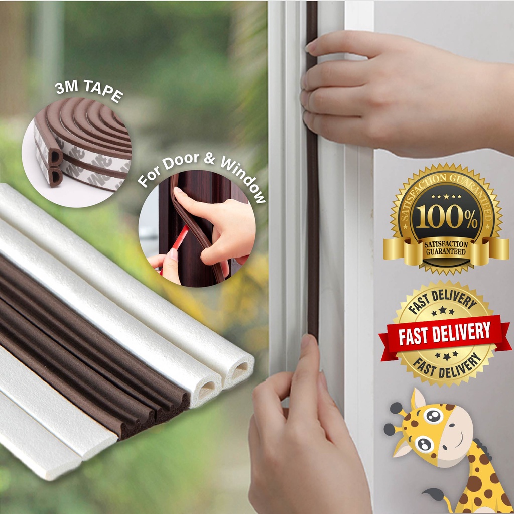 3M Tape Window Door Rubber Seal Strip Sound proof Weather Proof Bottom ...