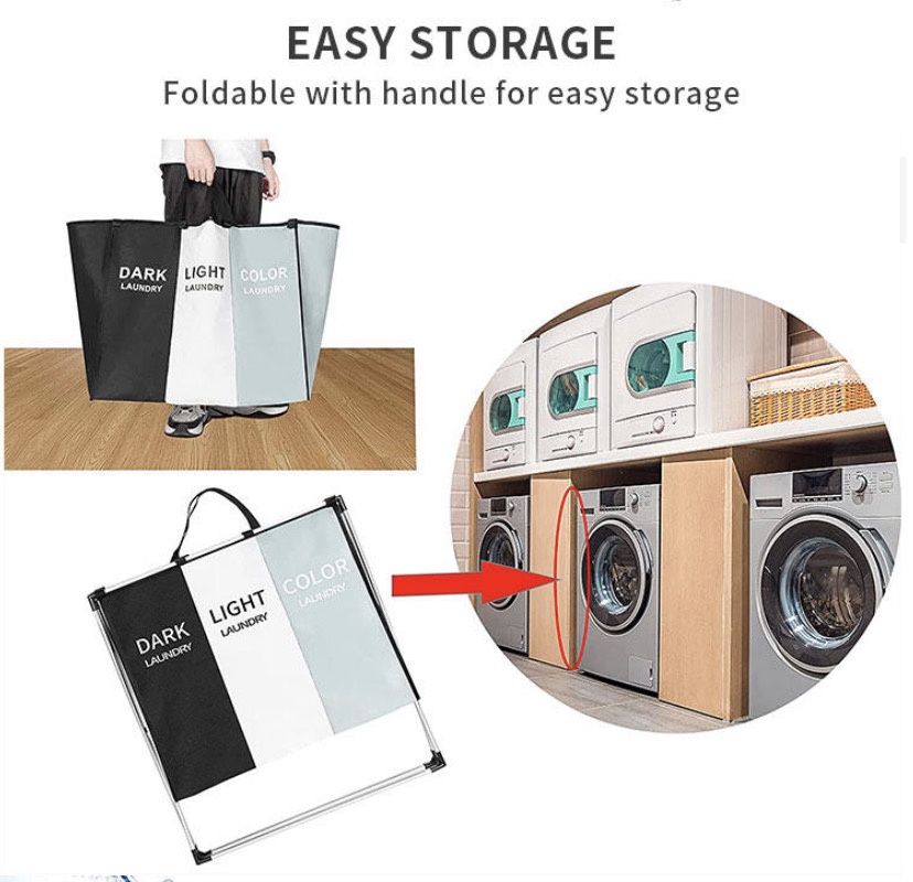 3IN1 Waterproof Folding laundry baskets Beg Tempat Letak Bakul Raga ...