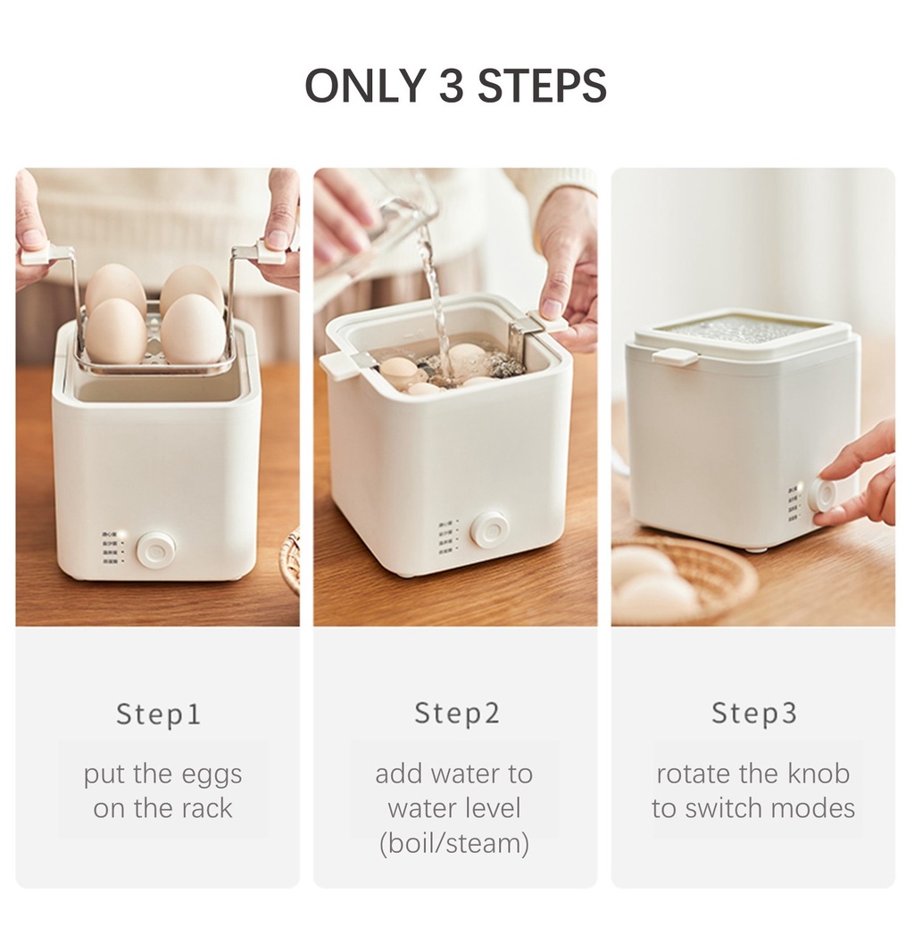 【MY STOCK】Japan Olayks MultiFunction Egg Cooker(4 Tray) Egg Boiler Half ...