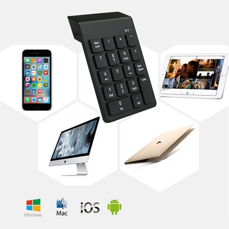 2.4g Keyboard Number Wireless Numeric Num Pad Numpad USB External Numbering Keypad Mini 18 Key ...
