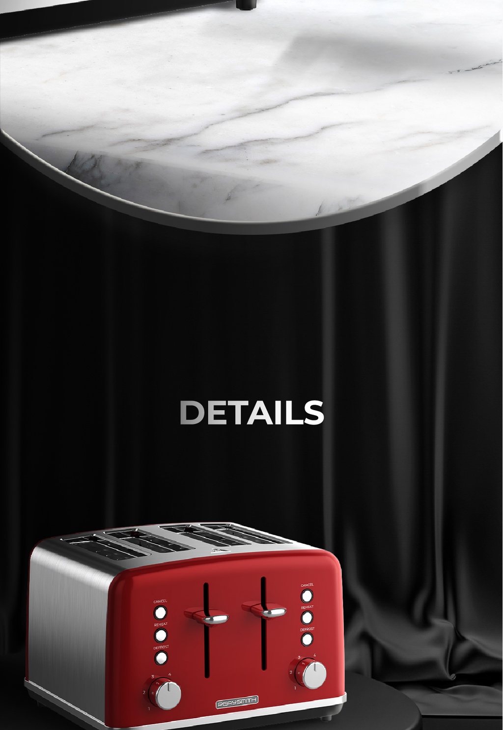 PerySmith 4 Slice Bread Toaster Signature Series SN2000 | Shopee Malaysia