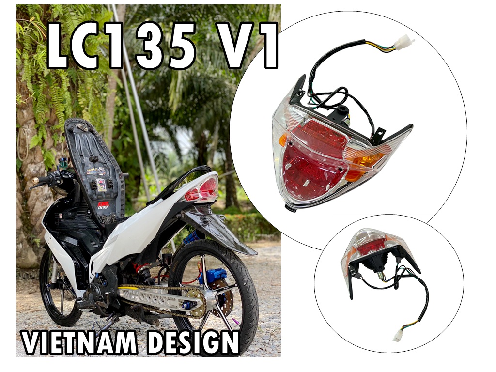 LC135 V1 SIGNAL tail lamp LIGHT LAMPU DEPAN SPECIAL EDITION SINA lampu dada vietnam remote ...