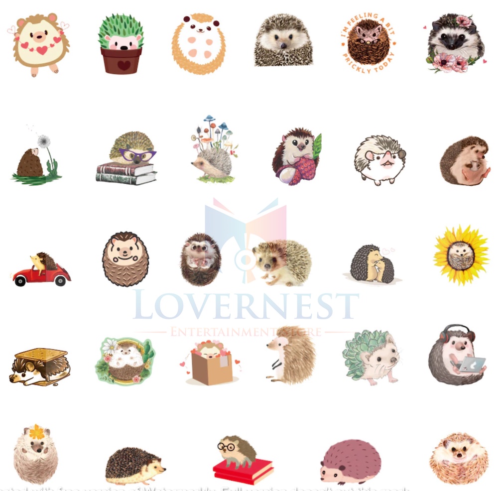 25/50Pcs HEDGEHOG Cute Cartoon Decal Teacher Reward Stickers for ...