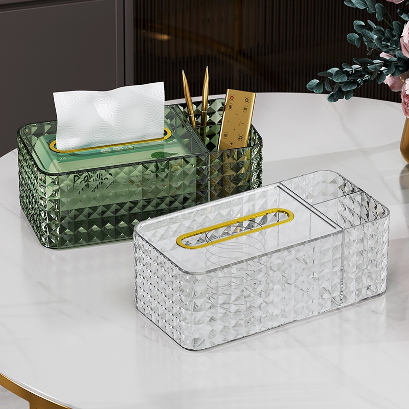 BO.EN Transparent Luxury Tissue Box for Living room/ Home Coffee Table ...