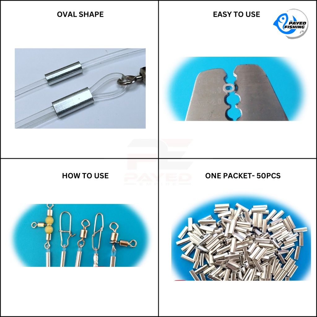 Aluminium Klip untuk Mengikat Tali Pancing, Matakail, Swivel Bentuk ...