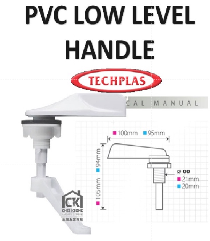 Bathroom Toilet Cistern Flush Low Level Handle Jamban Pemegang Tandas ...
