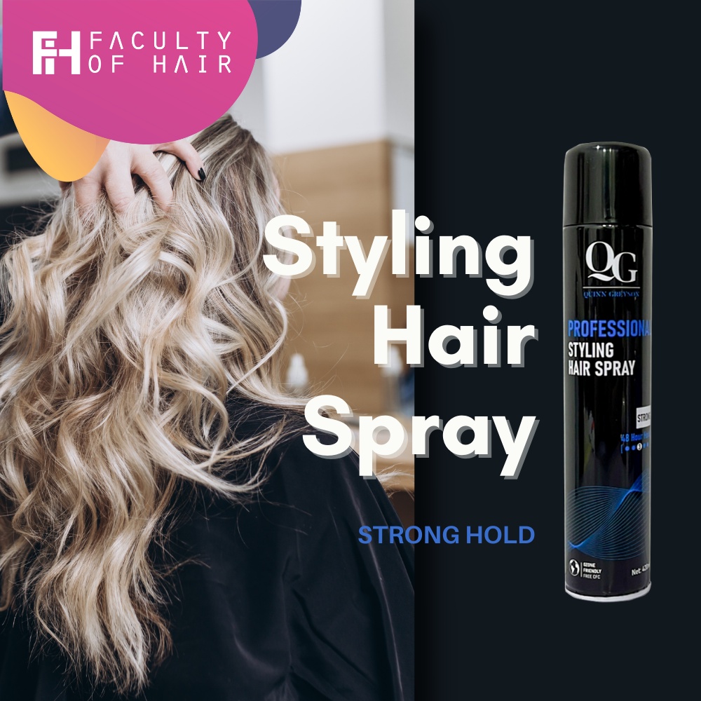 QG Hair Spray Professional Styling Spray CFC Free Strong Version ...