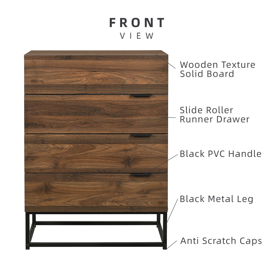 KitchenZ Noble Neva Series TV Cabinet Metal Leg Kaki Besi Almari ...