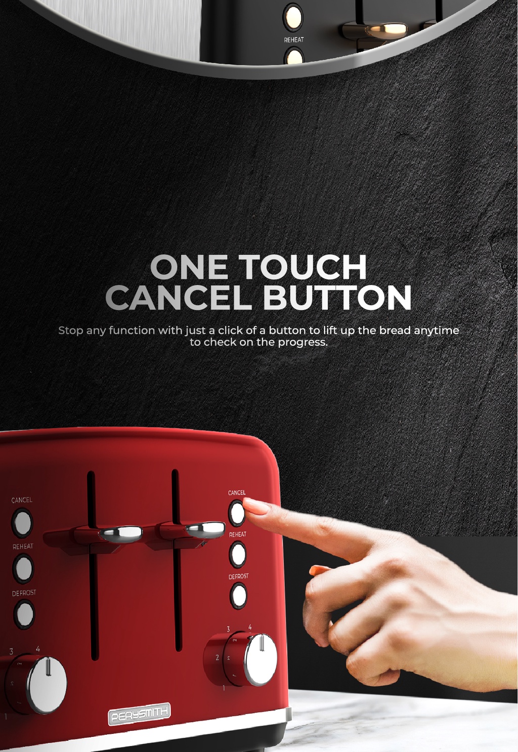 PerySmith 4 Slice Bread Toaster Signature Series SN2000 | Shopee Malaysia