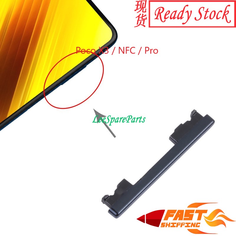 Compatible Poco X3 / NFC / Pro Power On Off Volume Out Side Key Button ...
