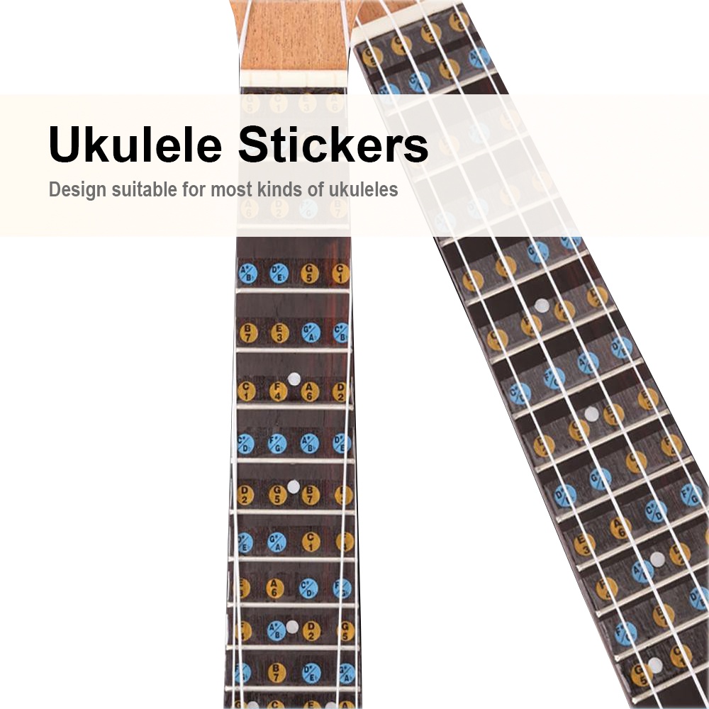 Ukulele Sticker Fretboard Scale Sticker Fingerboard Note Label Fret ...