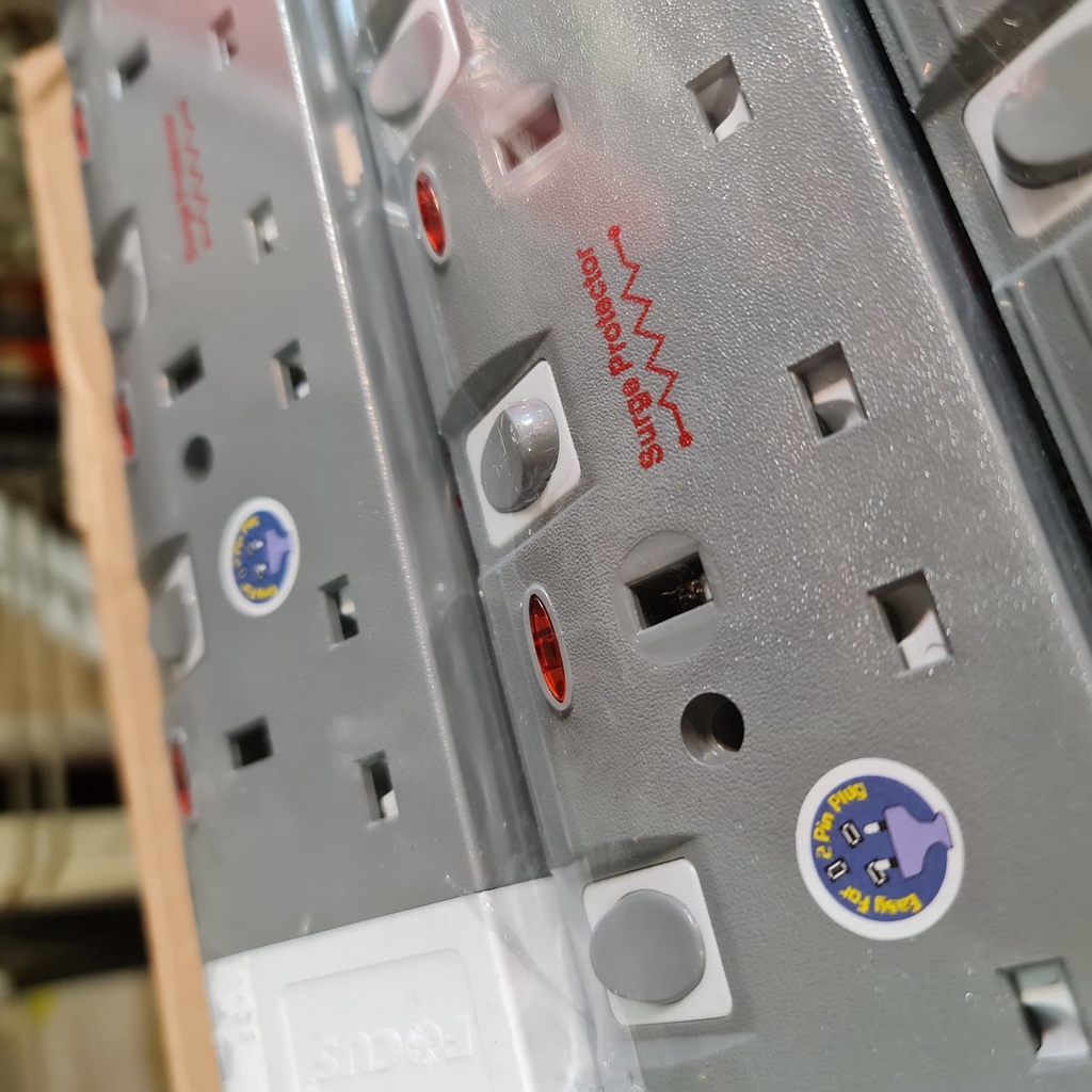 (3000W,Surge Protect) Focus 13A extension socket 3Gang 4Gang 5Gang ...