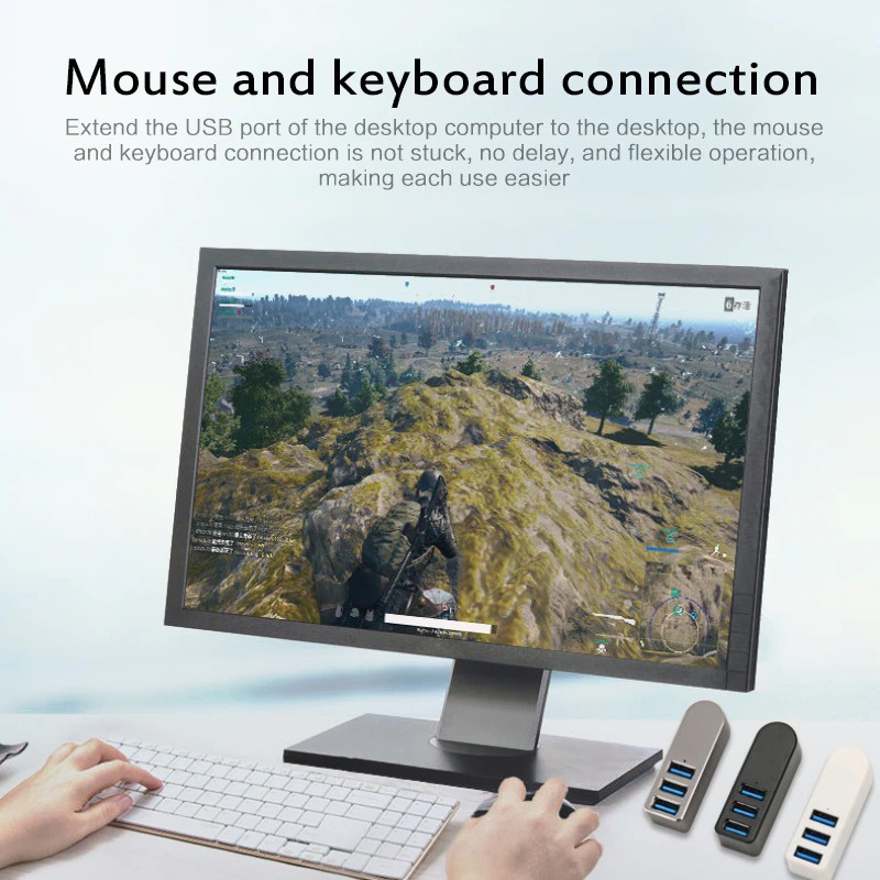 Rotating USB Hub 3.0 Adapter High-Speed U Disk Reader 3 Ports USB Hub 3 ...