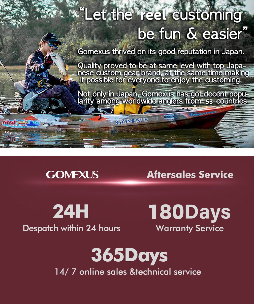 Gomexus TPE/CORK Touch 27mm knob Fishing for Shimano Daiwa Tatula ...