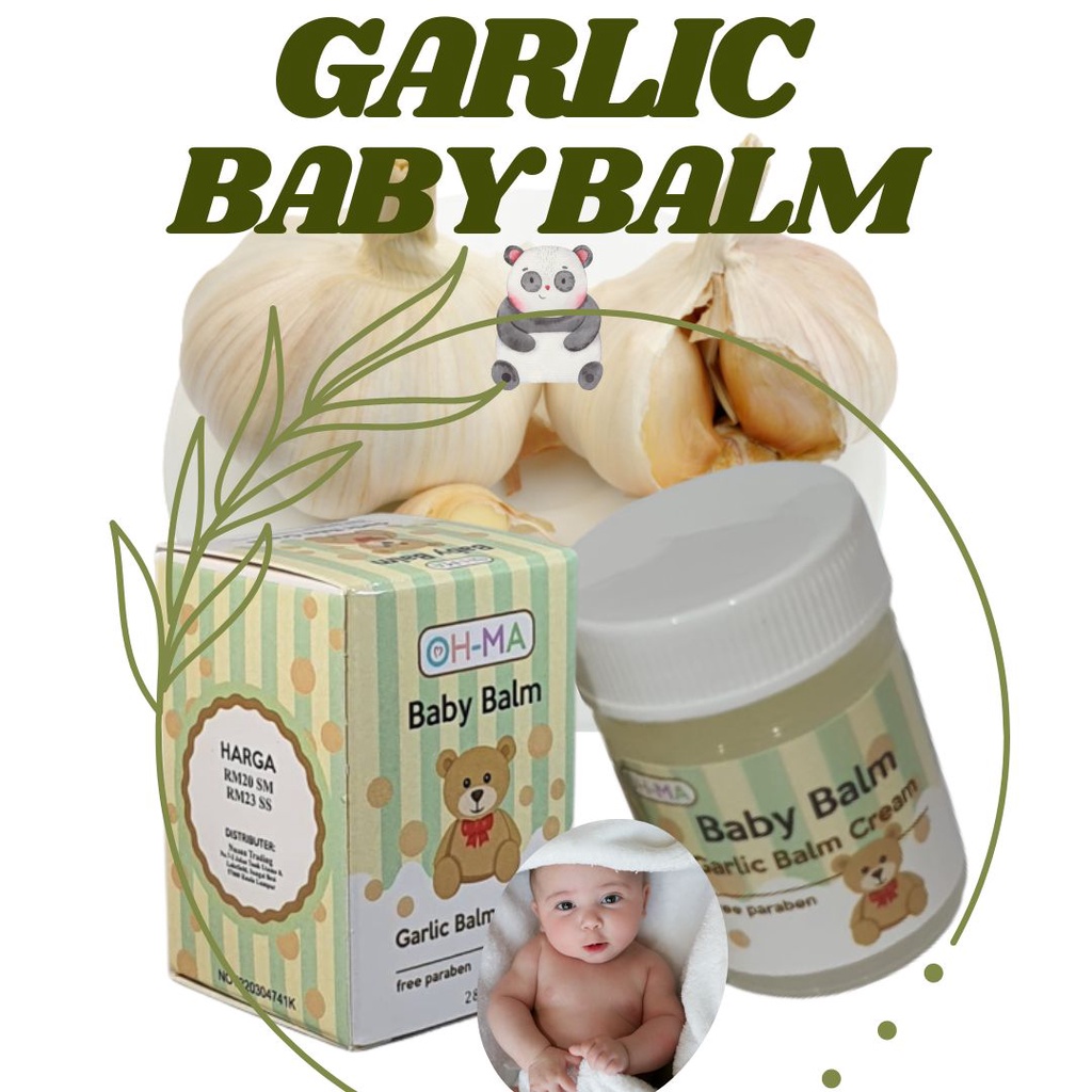OHMA Garlic Baby Balm-Natural Balm Untuk Rawatan Selsema, Hidung ...