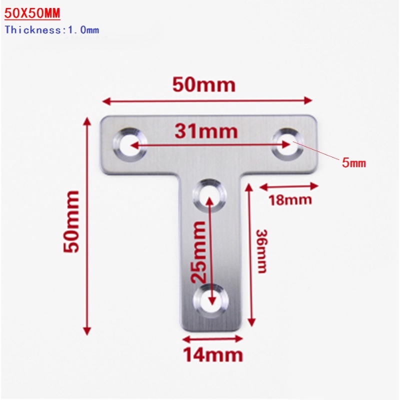 AWM Stainless Steel T Bracket Kabinet Bracket Sesiku Rak Rack Angle ...