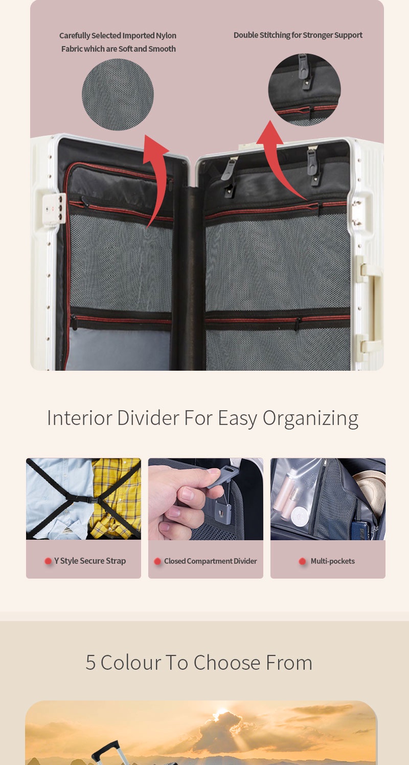 Case Valker Macaron Aluminum Frame Suitcase (20") Beg Bagasi | Shopee ...