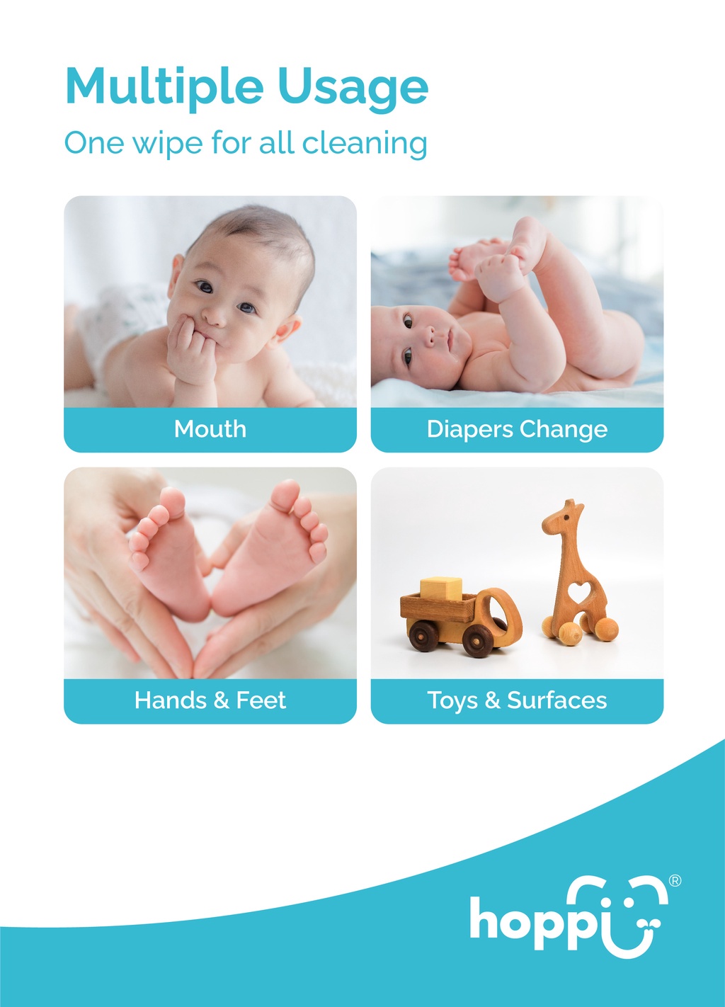 [Carton] Hoppi Premium Baby Wet Wipes 80's (12 packs) 99% Pure EDI Water | Shopee Malaysia