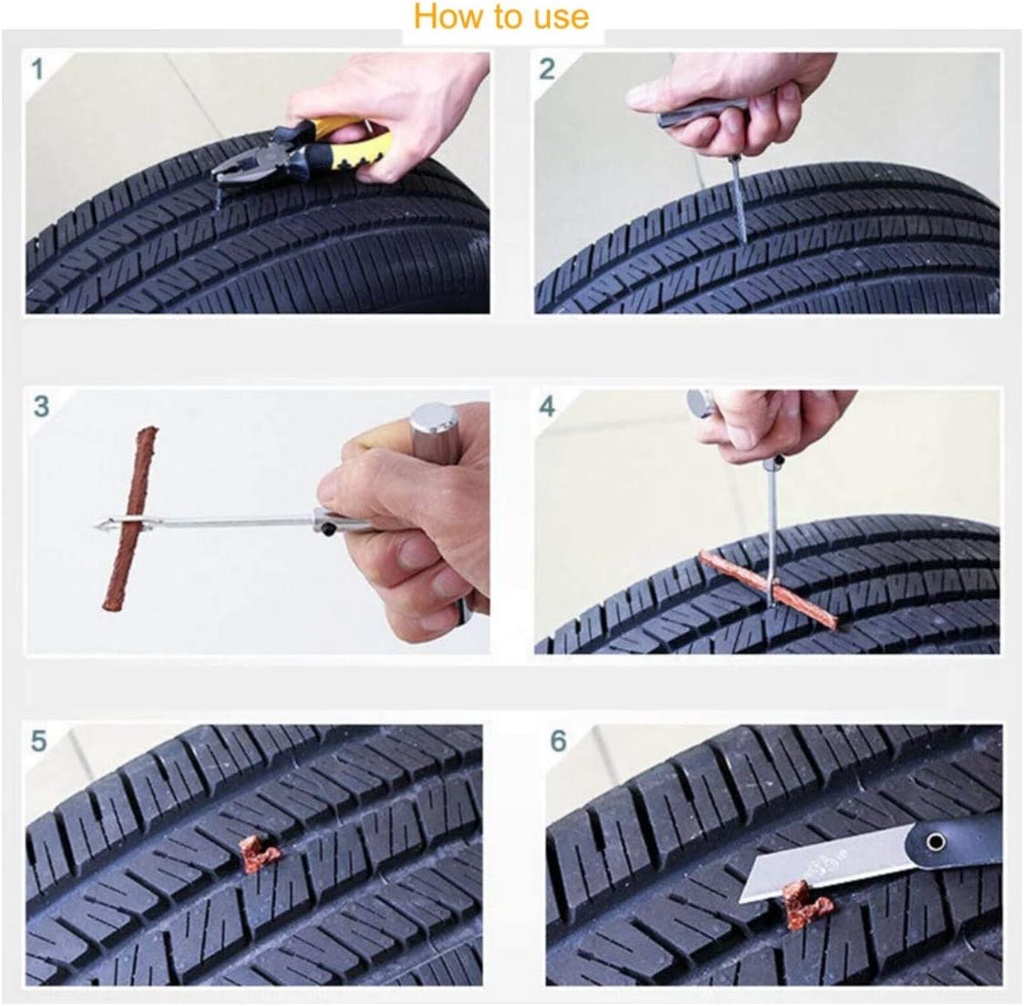 [ Tyre Repair ] Self Vulcanizing Tubeless Tyre Puncture Repair Kit ...
