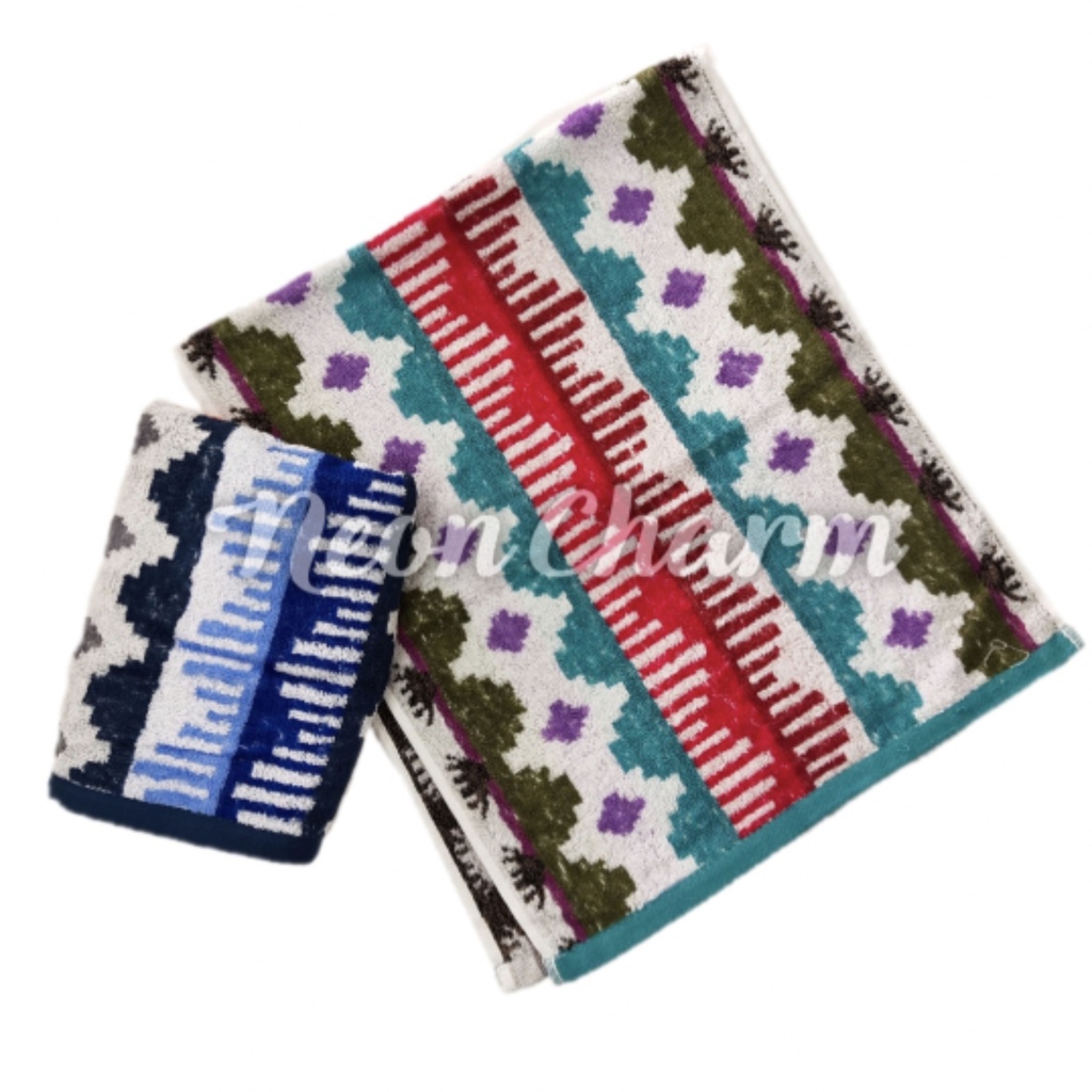 NC 3480 Stripe Pattern Face Towel/ Tuala Muka Berjalur/条纹长面巾 | Shopee ...