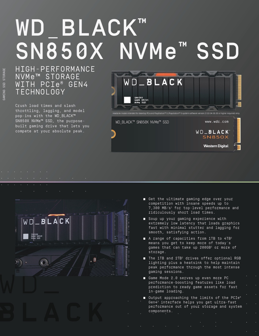 WD BLACK SN850X 1TB / 2TB NVMe™ SSD (WITH HEATSINK / WITHOUT HEATSINK ...