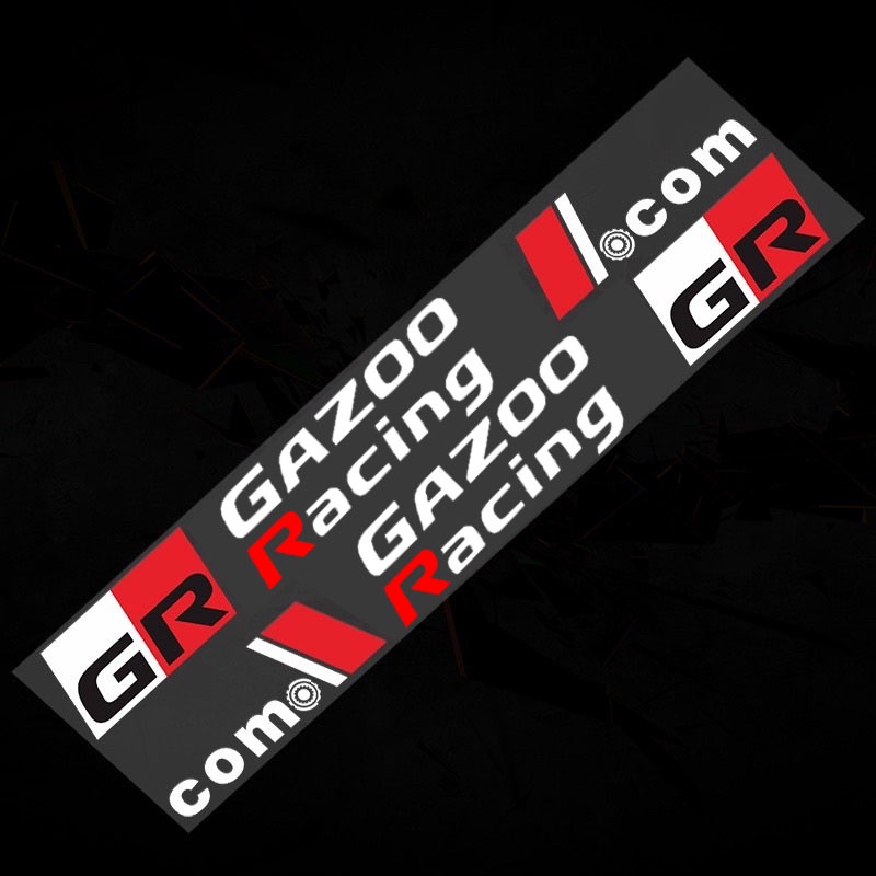 2pcs Car Door Body Sticker GR GAZOO RACING Side Door Vinyl Decal ...