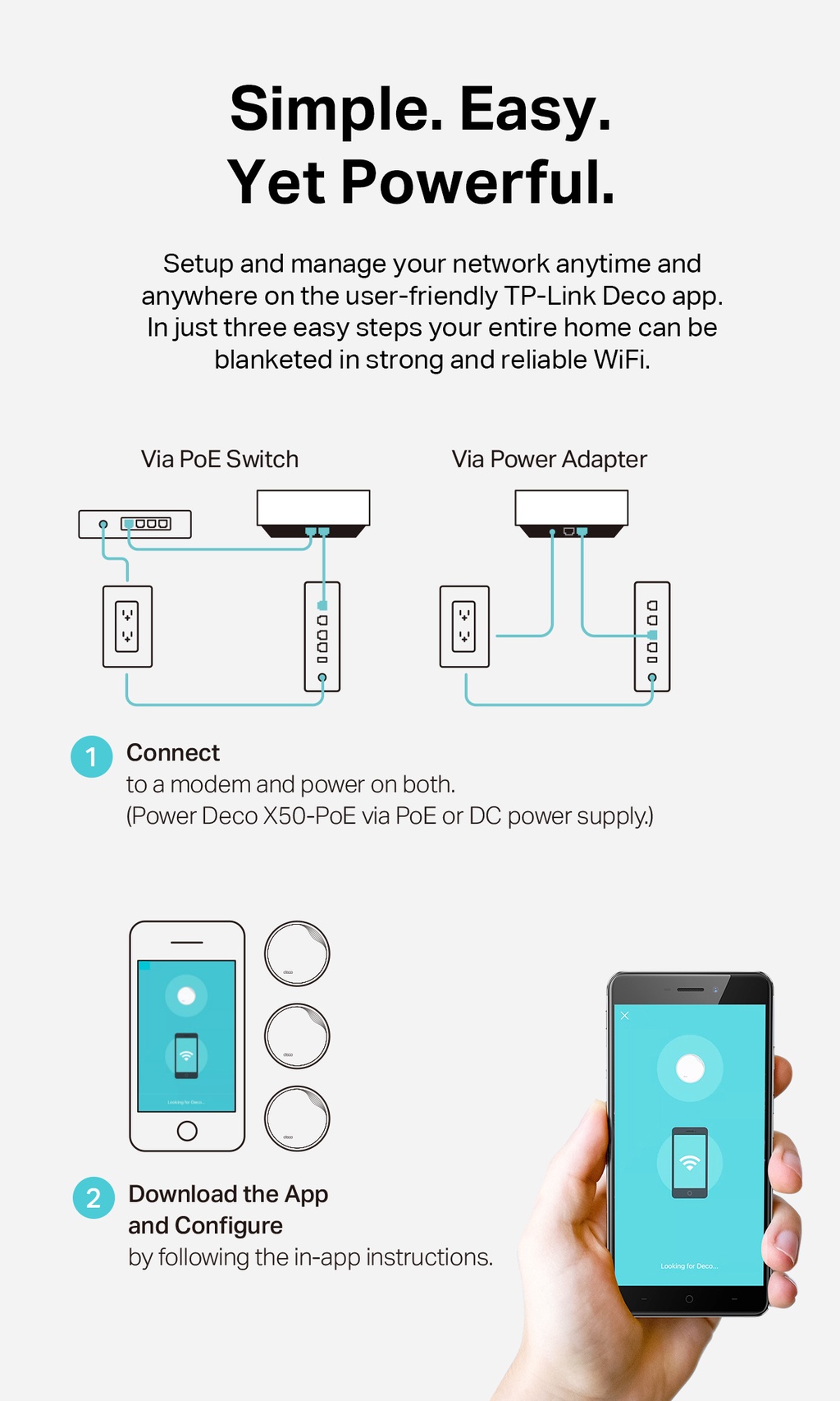 TP-Link AX3000 Whole Home AI-Driven Mesh WiFi 6 System With PoE/DC ...