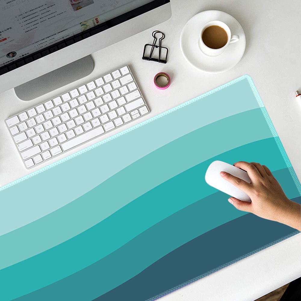 Nami Cyan Gradient Extended Mousepad Large Gaming Mouse pad Stitched ...