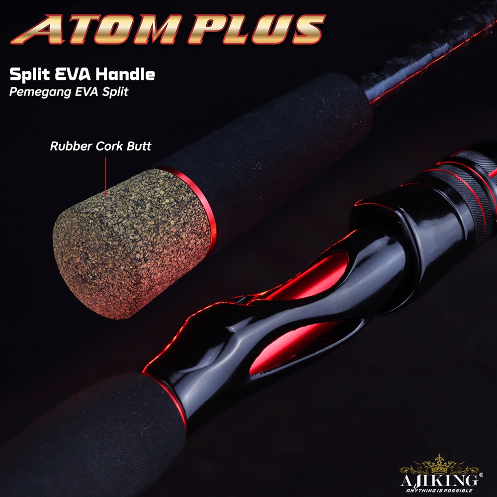 Ajiking Atom Plus Spinning Fishing Rod FUJI Guide Max Drag Butt Joint Versatile Jigging Rod (5 ...