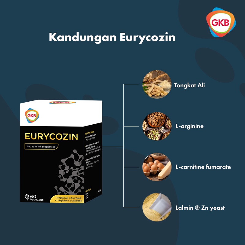 GKB Eurycozin Tongkat Ali for Men's Health FREE GKB Probio+ 2 sachets - 60 Capsules | Shopee ...